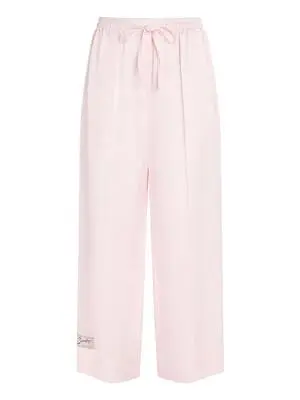 Sandro Satin Wide-leg Trousers - Pink