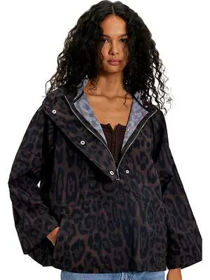Apparis Printed Windbreaker - Dark Leopard