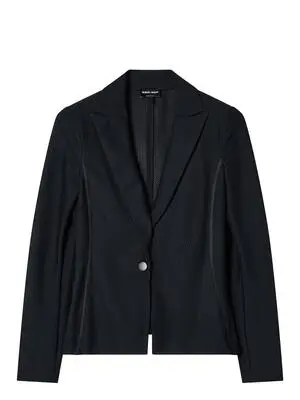 Giorgio Armani Stretch Jersey Single-breasted Jacket - Black