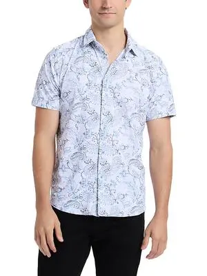 Robert Graham Bascobel Short Sleeve Knit Shirt - Light Blue