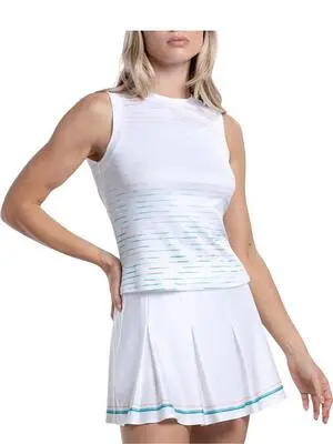Lucky In Love Rising Tides Muscle Tank - White