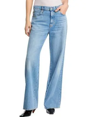 FRAME The Off Duty Stroll High-rise Jeans - Frey