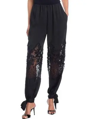Kobi Halperin Corrine Lace Inset Pants - Black
