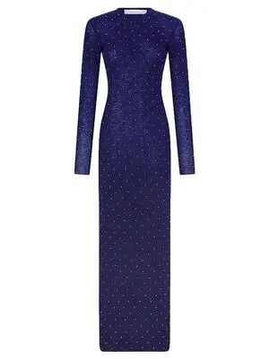 Rabanne Studded Long Sleeve Maxi Dress - Black