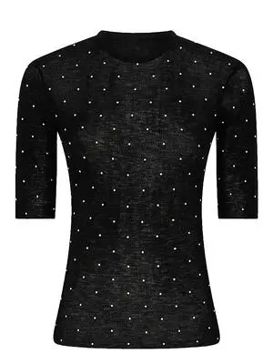 Rabanne Haut Short Sleeve Top - Black
