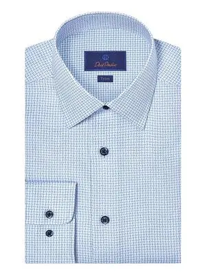 DAVID DONAHUE Trim Fit Dobby Dress Shirt