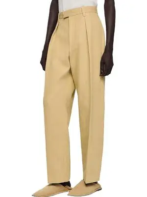 Sandro Gerard Wide Pleated Trousers - Beige