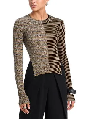Nanushka Perrie Top - Curry Stripe