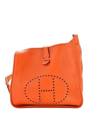 Hermès GM Evelyne Bag Gen III Clemence Orange