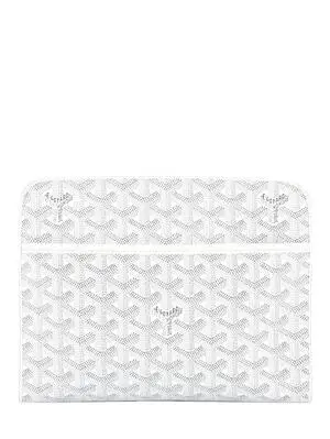Goyard MM Jouvence Toiletry Pouch Coated Canvas White