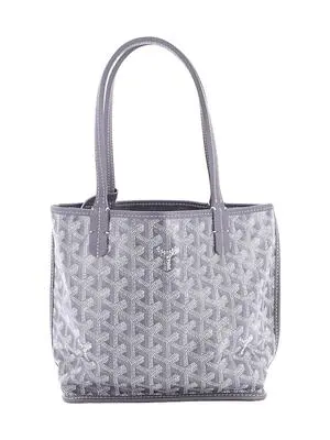 Goyard Mini Anjou Reversible Tote Coated Canvas Gray