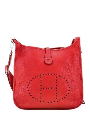 Hermès Pm Evelyne Bag Gen Iii Clemence - Red