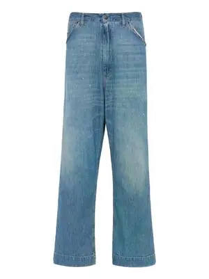 MAISON MARGIELA Logo-patch Washed Jeans - Blue