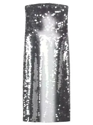 Sportmax Sequin Shift Dress - Silver