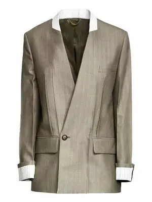 Victoria Beckham V-neck Blazer - Neutrals