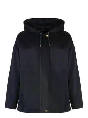 Max Mara Hooded Wool Jacket - Blue