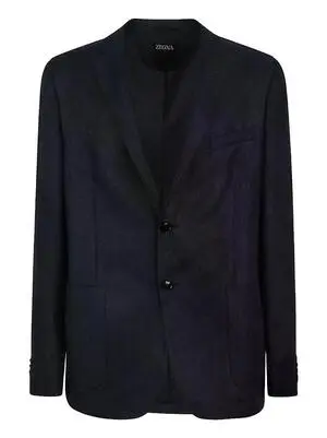 Zegna Button Jacket - Blue