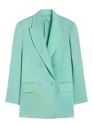 Max Mara Olimpia Double-Breasted Blazer Green