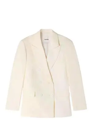 Sandro Double-breasted Blazer - Neutrals