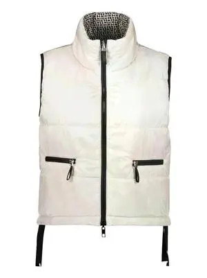 BETTY BARCLAY Quilted Zip Sleeveless Gilet - Neutrals