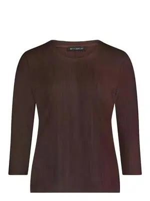 BETTY BARCLAY Textured T-shirt - Brown