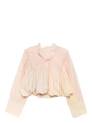 BY FANG Smocked Blouse - Pink