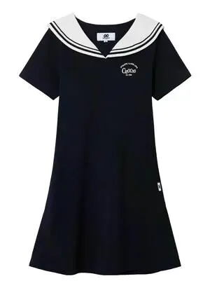 CHOCOOLATE Logo-embroidered Mini Dress - Blue