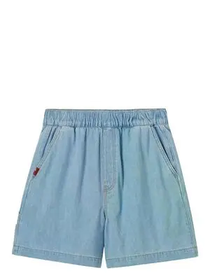 CHOCOOLATE Logo-patch Shorts - Blue