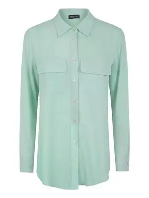 DRHOPE Flap-Pocket Shirt Green