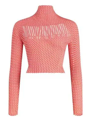 JEAN PAUL GAULTIER Gingham-pattern Asymmetric Top - Red