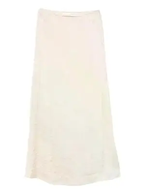 Isabel Benenato Wrinkled Maxi Skirt - Neutrals