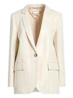 Peserico Cotton And Linen Metallic Blazer - Grey