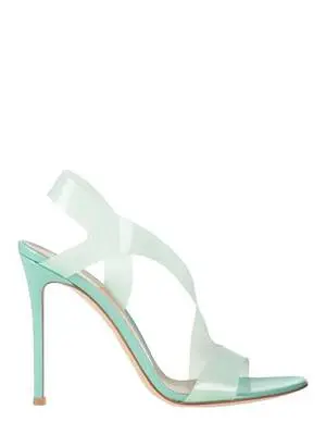 GIANVITO ROSSI Rubber Slingback Sandals Blue