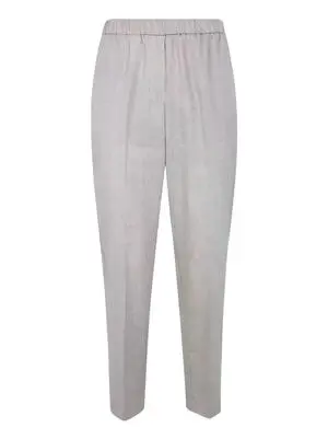 Peserico Elasticated Straight Leg Trousers - Grey