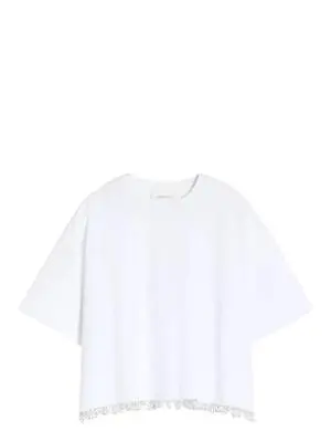 Sportmax Embellishment Cotton T-shirt - White