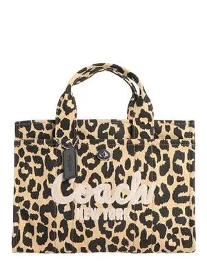 COACH Leopard Print Canvas Tote Bag - Beige