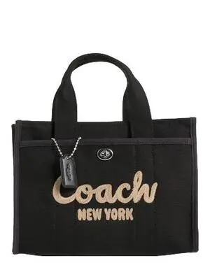 COACH Canvas Tote Bag With Embroidered Logo - Black