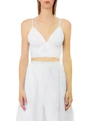 Liu Jo Floral Embroidered Top - White