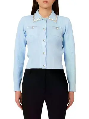 Liu Jo Embellished Collar Knitwear - Blue