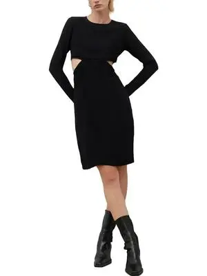 HERSKIND Cut-out Mini Dress - Black