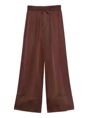 Dixie Drawstring Waist Palazzo Pants - Brown