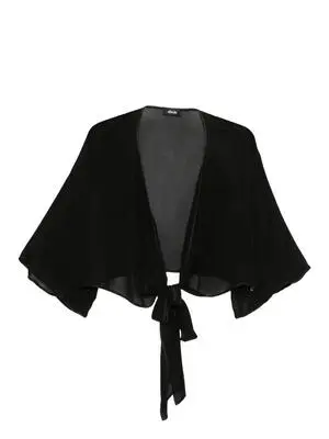 Dixie V-Neck Tie Blouse Black