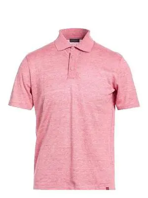 Paul & Shark Man Polo Shirt White Size M Linen Pink