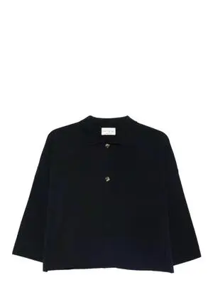MA'RY'YA Button Patch-pocket Cardigan - Blue