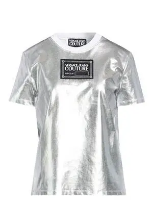 Versace Metallic Crewneck T-shirt - Silver