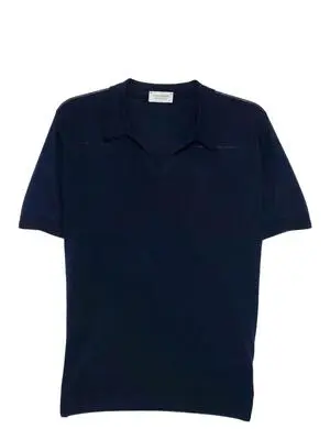 John Smedley Noah Skipper Collar Shirt - Blue
