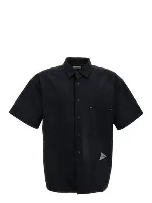 AND WANDER Seersucker Shirt - Black