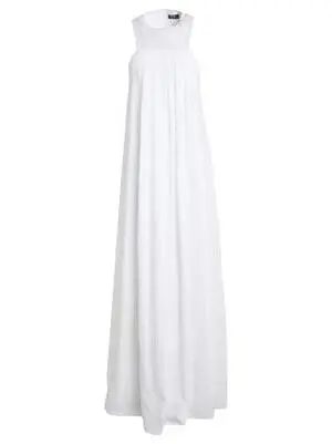 Peserico Maxi Dress In Linen And Cotton - White