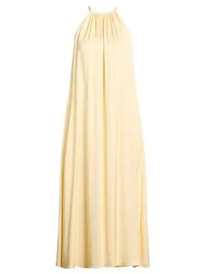 Peserico Maxi Dress In Pastel Viscose - Yellow