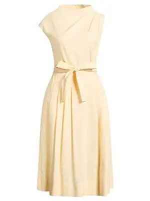 Peserico Cotton Elastane Midi Dress - Orange